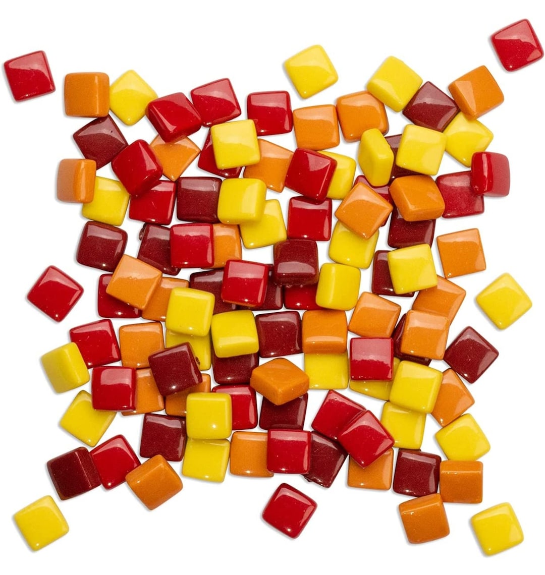GLASS MOSAIC 10mm Fire Blend - Etsy