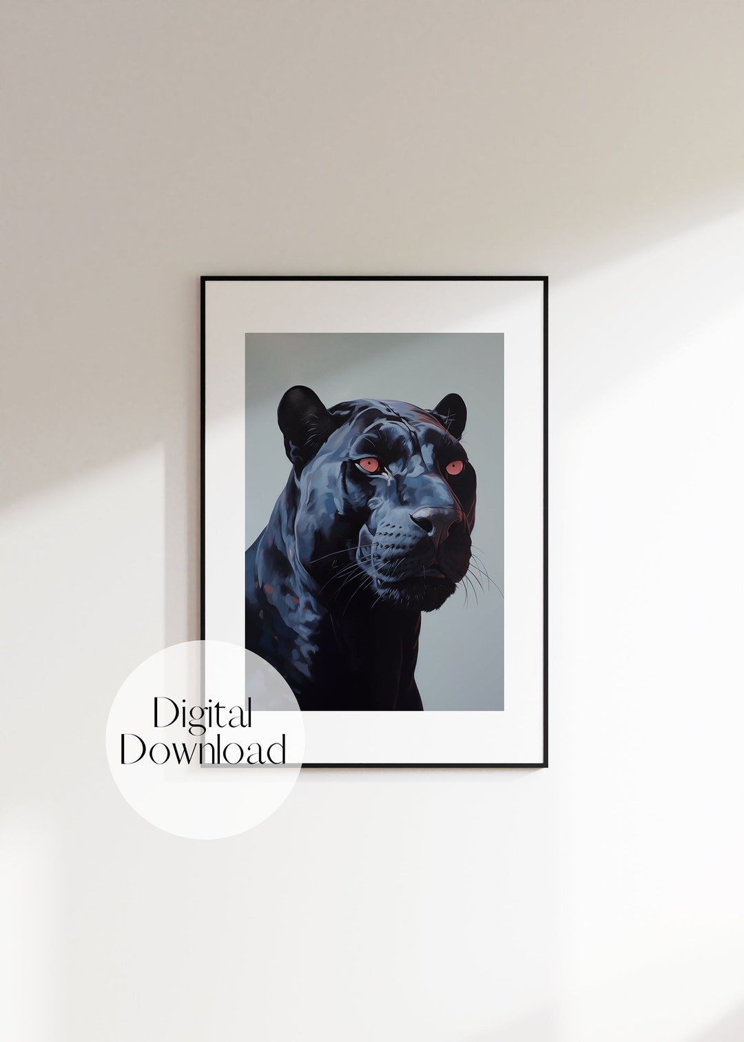 Black Panther Wall Art, Black Panther Print, Retro Style Poster, Trendy ...