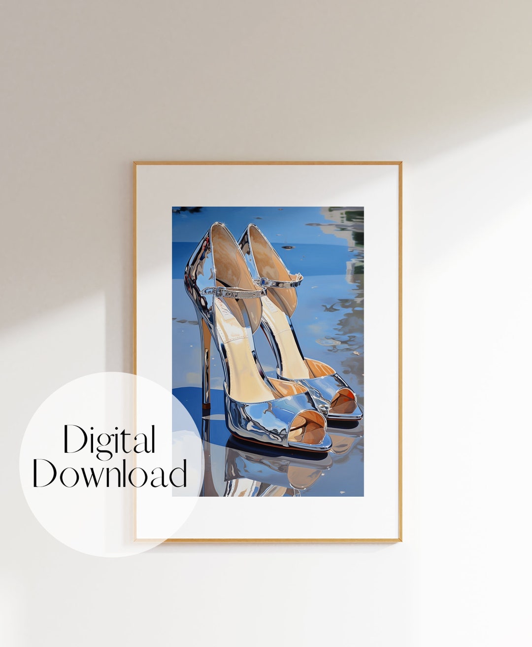 High Heels Wall Art Silver Heels Elegant High Heels Print - Etsy