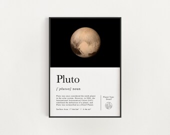 Printable Pluto Poster - Etsy