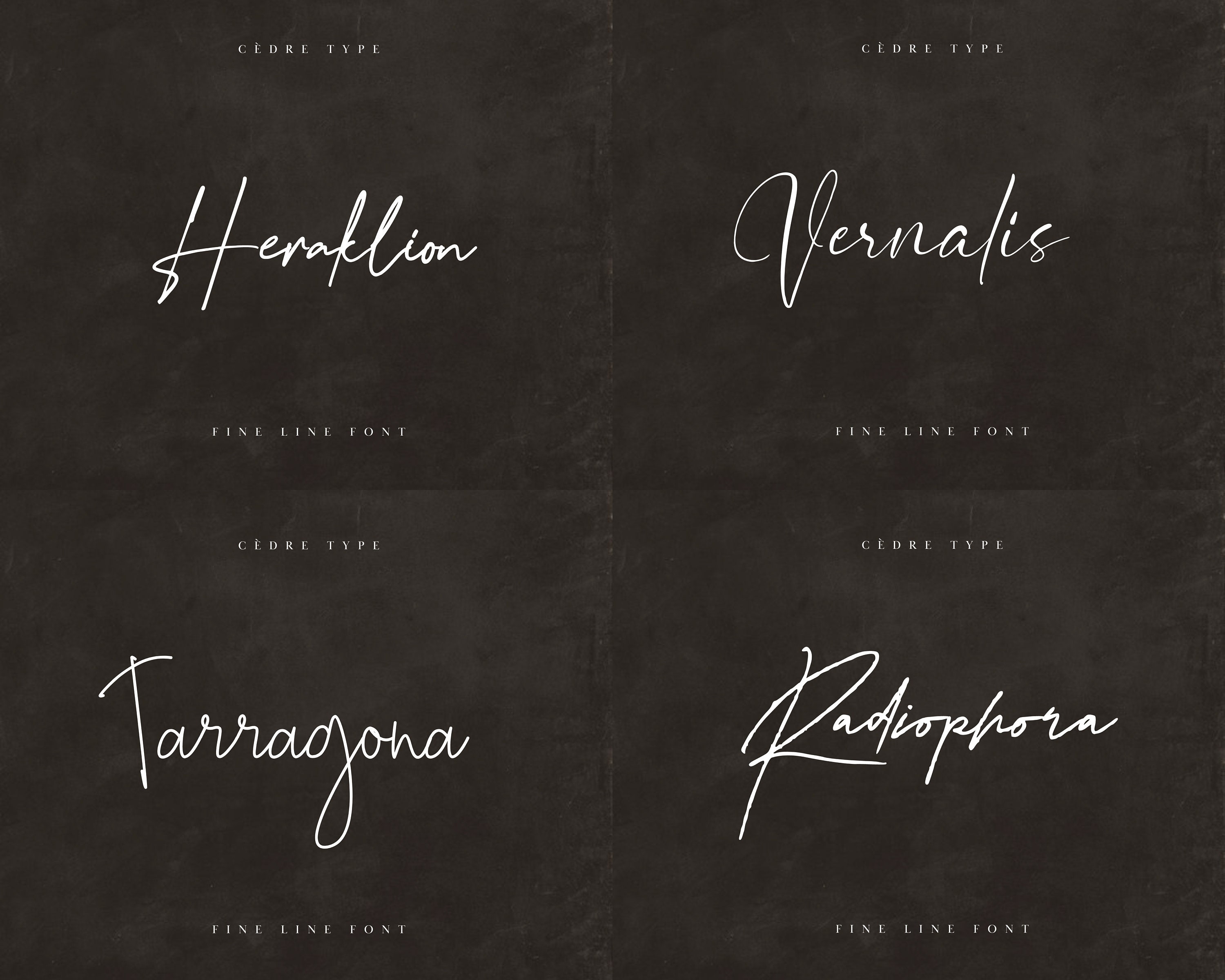 Fine Line Fonts Bundle 1, Cursive Fine Line Font OTF, Procreate Fonts ...