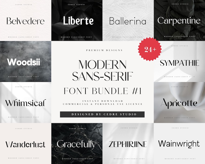 Modern Sans Serif Fonts Bundle 1 Elegant Sans Serif Font OTF - Etsy