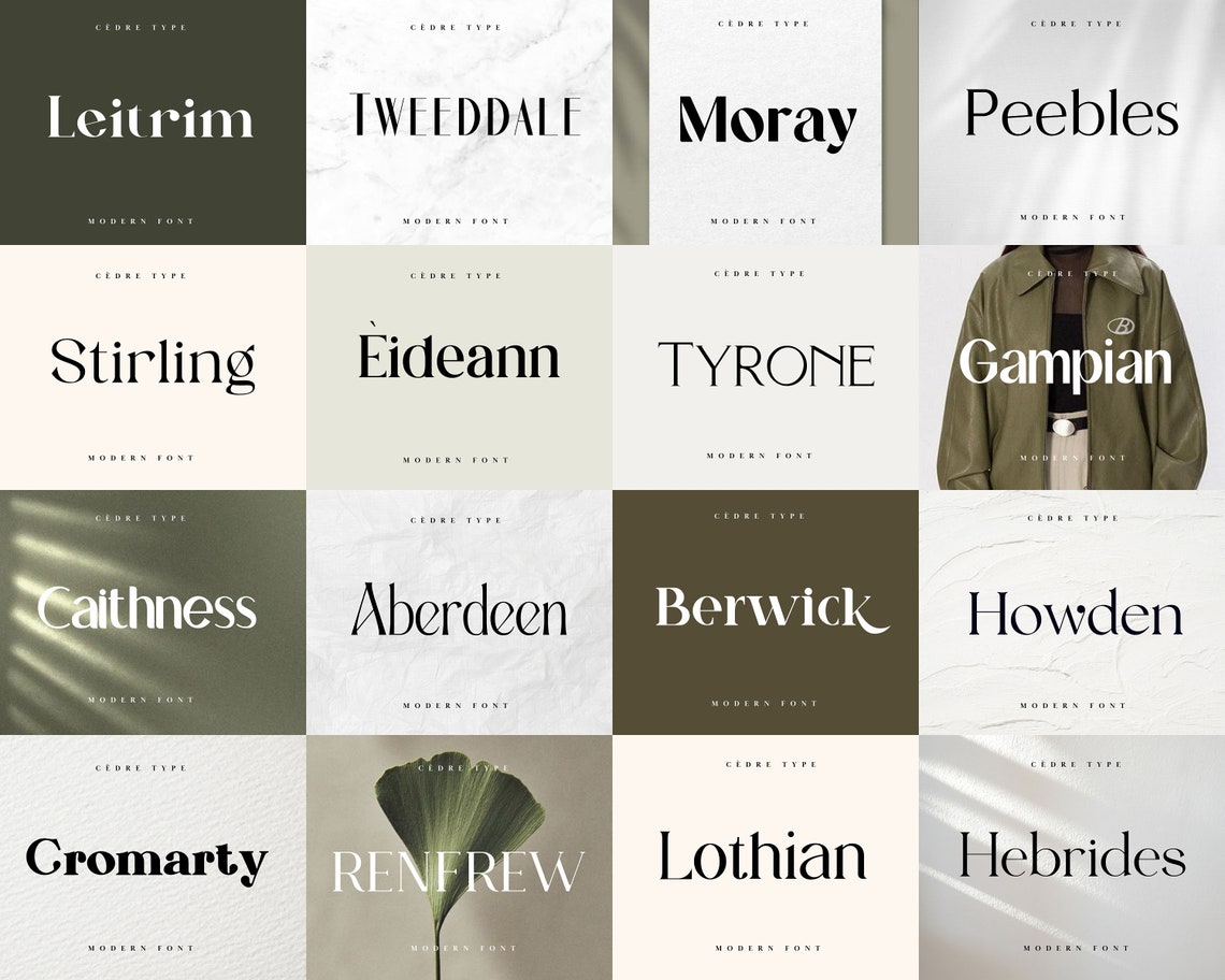 Modern Fonts Bundle 3, Elegant Modern Font OTF, High End Font, Classy ...