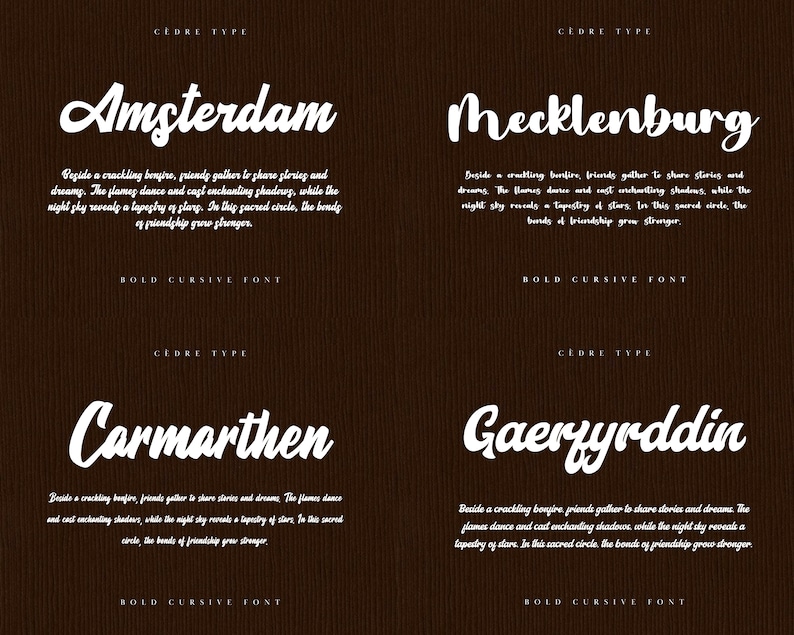 Bold Cursive Fonts Bundle 1, Bold Cursive Font OTF, Signature Font ...