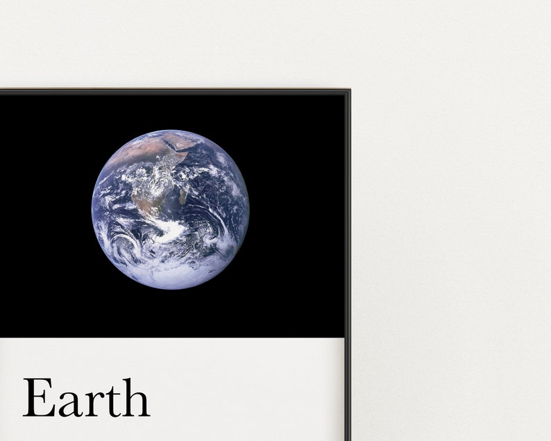 Planet Earth Print, Printable Earth Wall Art Decor, Infographic ...