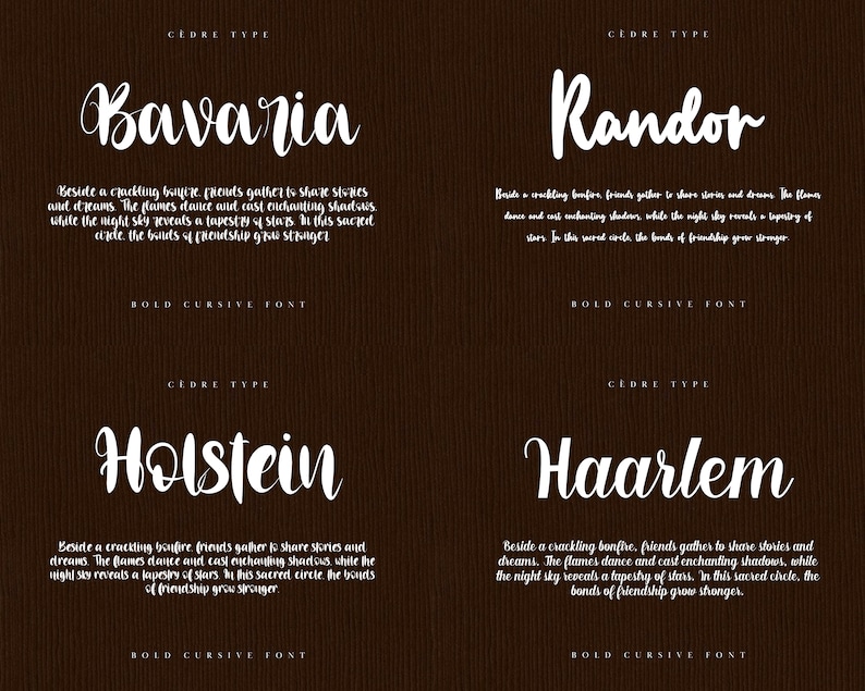 Bold Cursive Fonts Bundle 1, Bold Cursive Font OTF, Signature Font ...