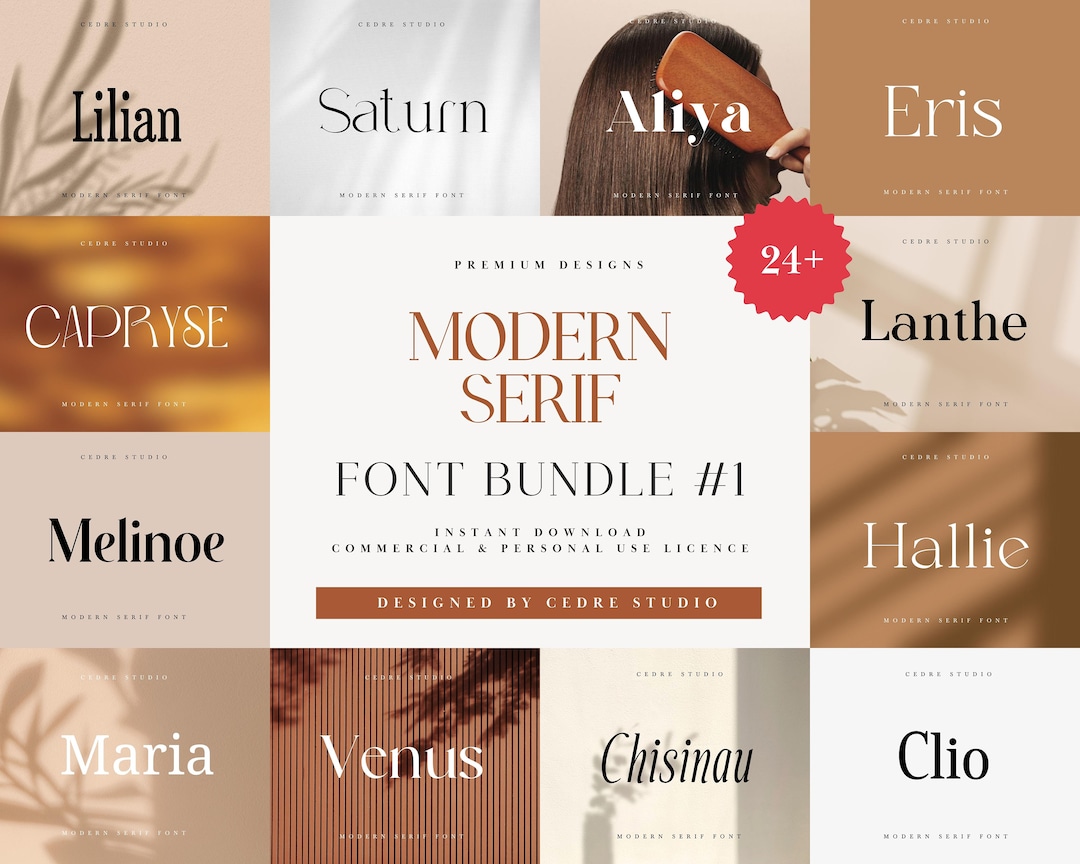 Modern Serif Fonts Bundle 1 Elegant Modern Serif Font OTF - Etsy UK