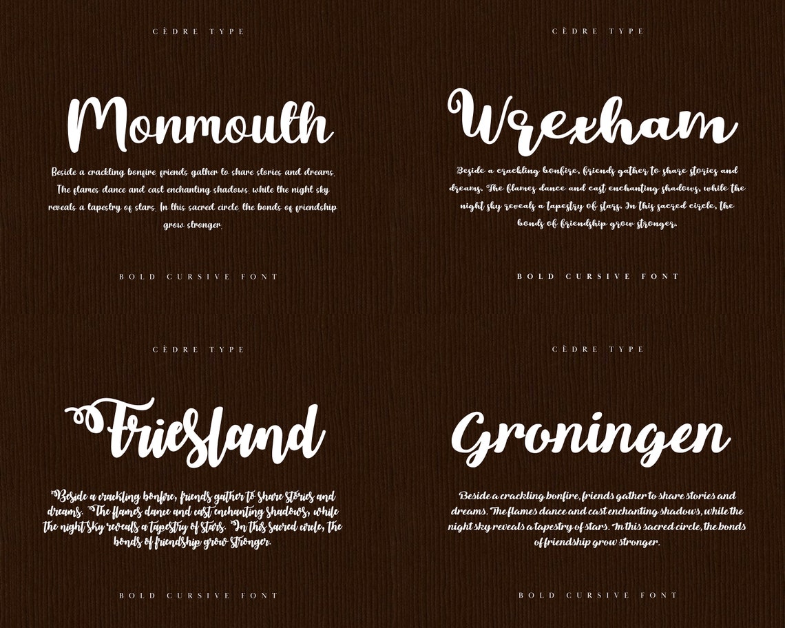 Bold Cursive Fonts Bundle 1, Bold Cursive Font OTF, Signature Font ...