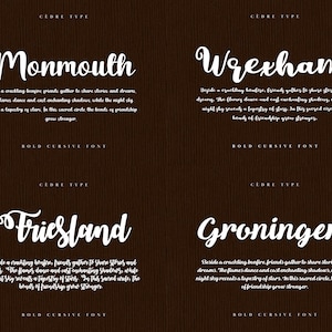 Bold Cursive Fonts Bundle 1, Bold Cursive Font OTF, Signature Font ...