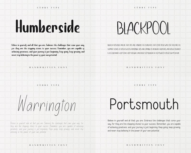 Handwritten Font Bundle, Realistic Handwritten Fonts OTF, Procreate ...