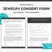 Permanent Jewelry Consent Form, Permanent Jewelry Contract, Editable ...