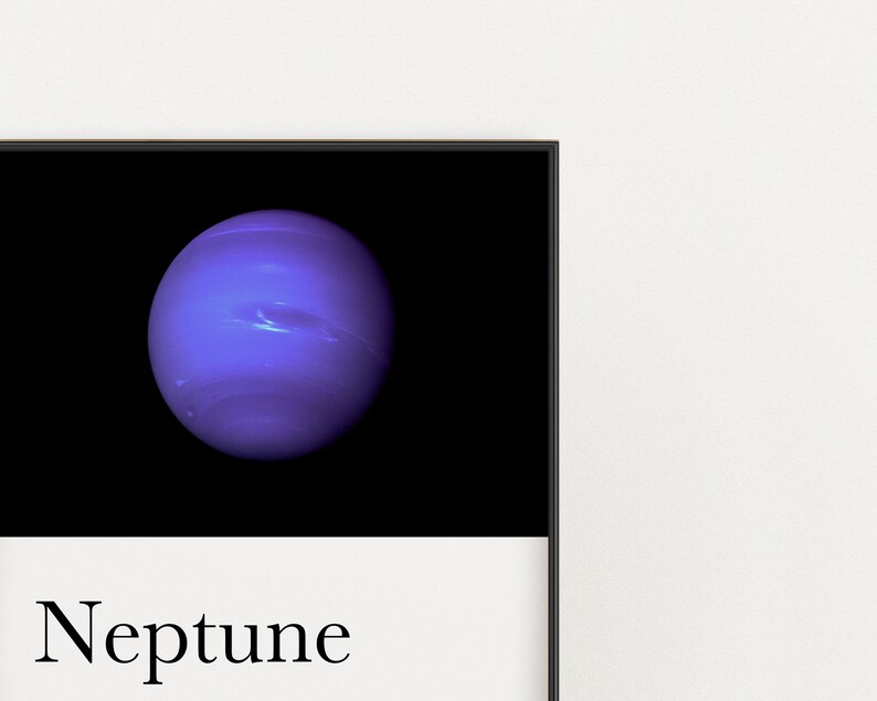 Neptune Print, Printable Neptune Wall Art Decor, Infographic ...