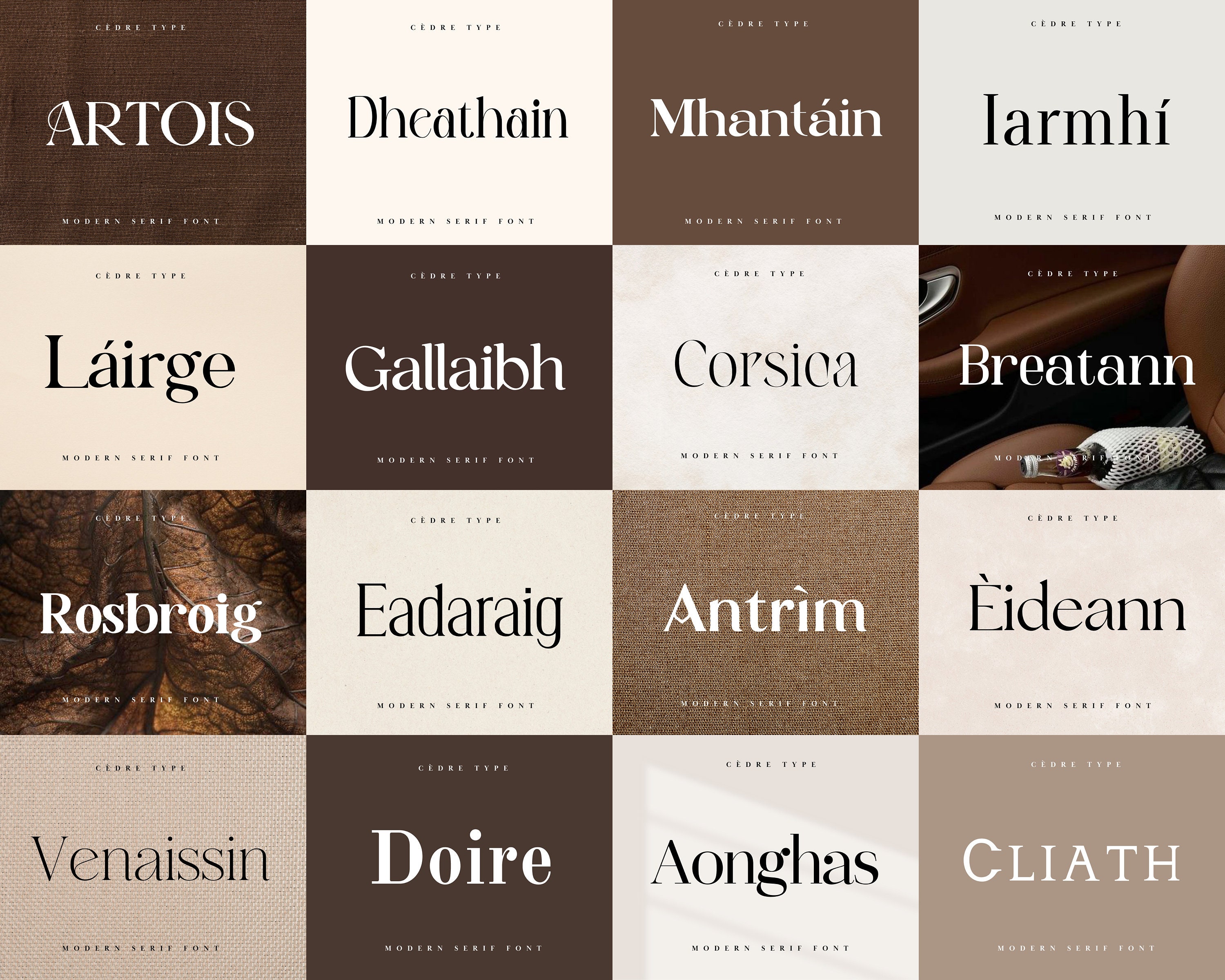 Modern Serif Fonts Bundle 3, Elegant Modern Serif Font OTF, High End ...