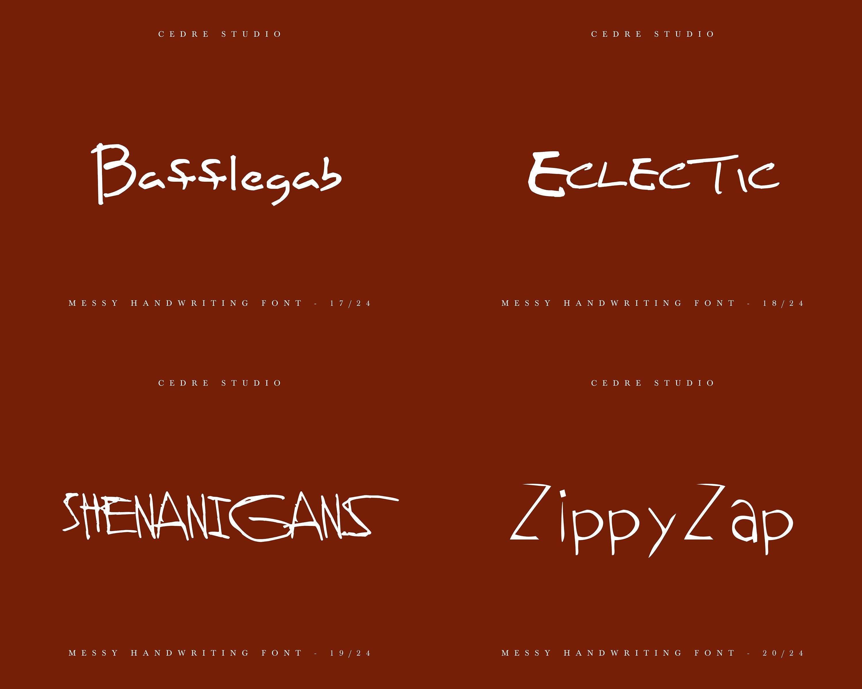 Messy Handwriting Fonts Bundle 2, Messy Handwriting Font OTF, Procreate ...