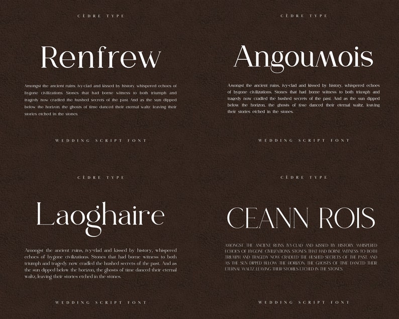 Modern Wedding Script Fonts Bundle 1, Sans Serif Wedding Font OTF ...