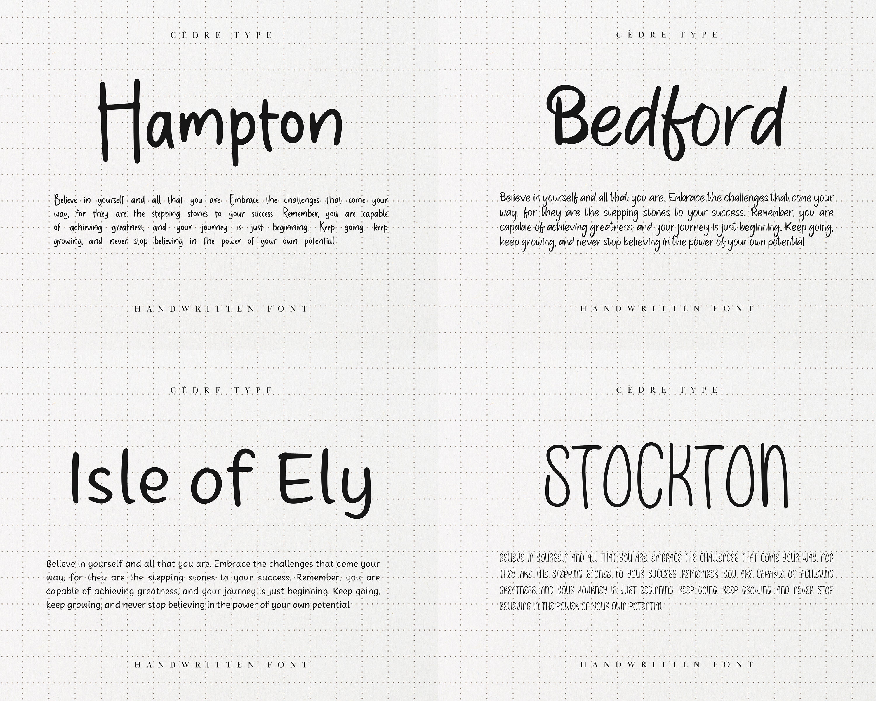 Handwritten Font Bundle, Realistic Handwritten Fonts OTF, Procreate ...