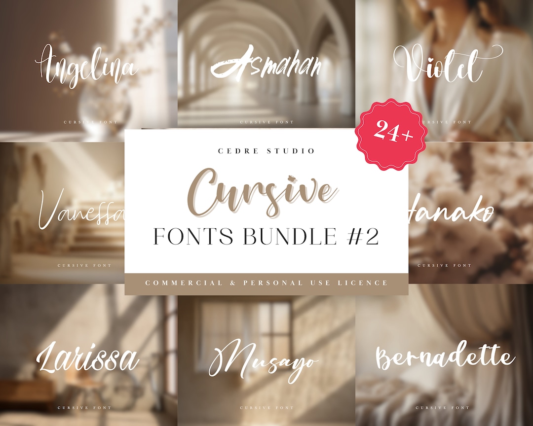 Cursive Fonts Bundle 2 Fun Cursive Font OTF Baby Show Fonts - Etsy