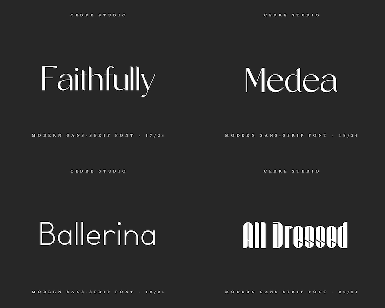 Modern Sans Serif Fonts Bundle 1 Elegant Sans Serif Font OTF - Etsy