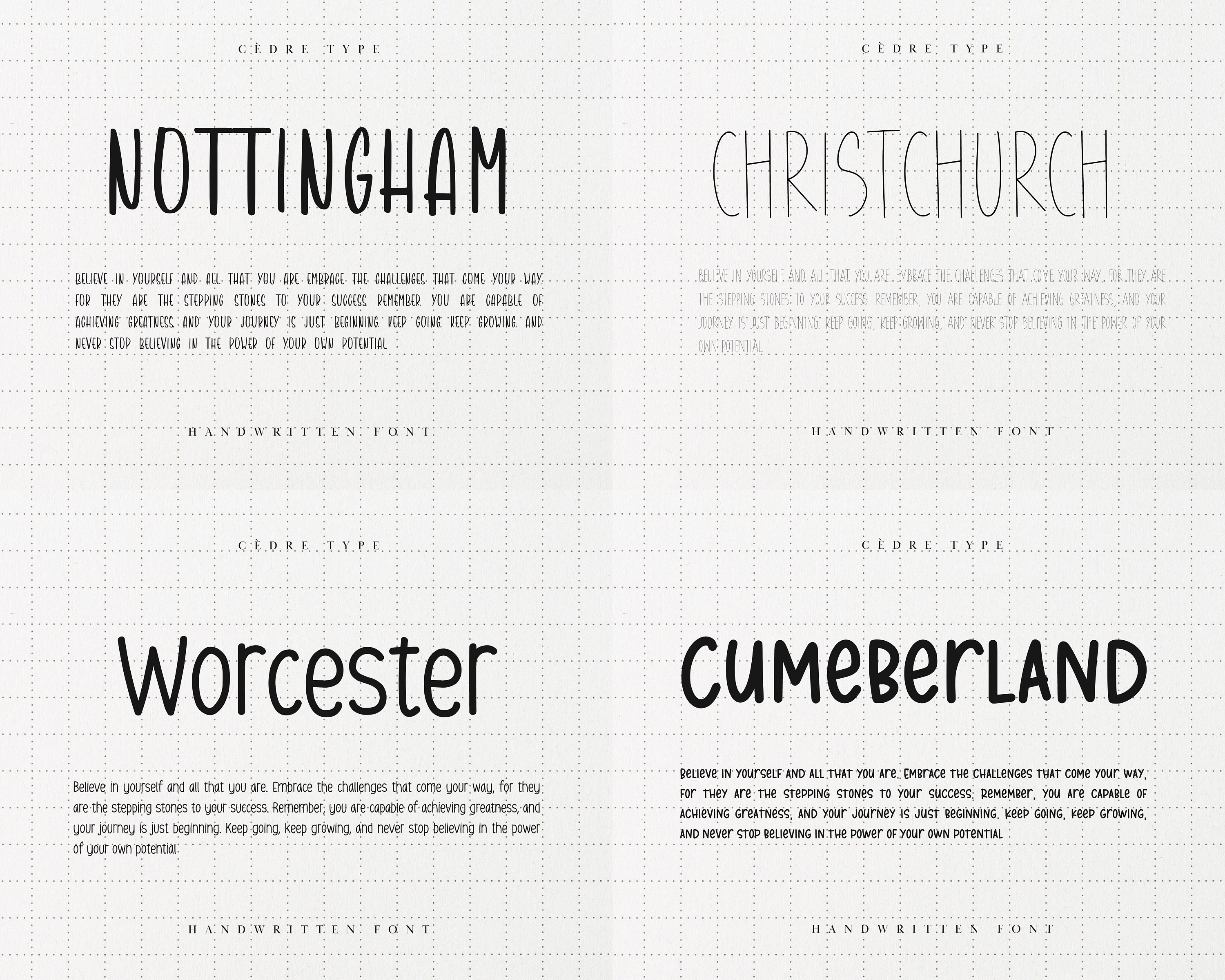 Handwritten Font Bundle, Realistic Handwritten Fonts OTF, Procreate ...