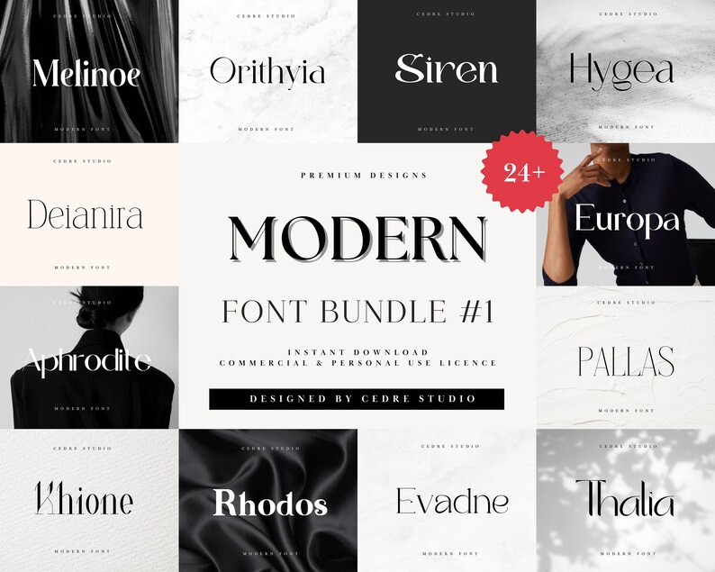 Modern Fonts Bundle 1, Elegant Modern Font OTF, Procreate Fonts, Canva Fonts, Circuit Fonts ...