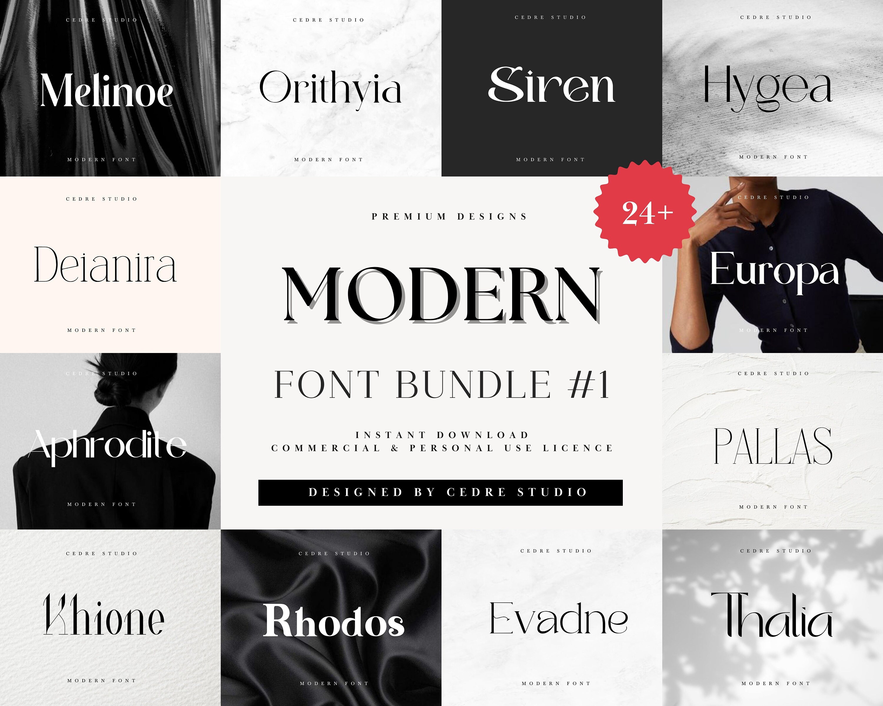 Modern Fonts Bundle 1, Elegant Modern Font OTF, Procreate Fonts, Canva Fonts, Circuit Fonts ...