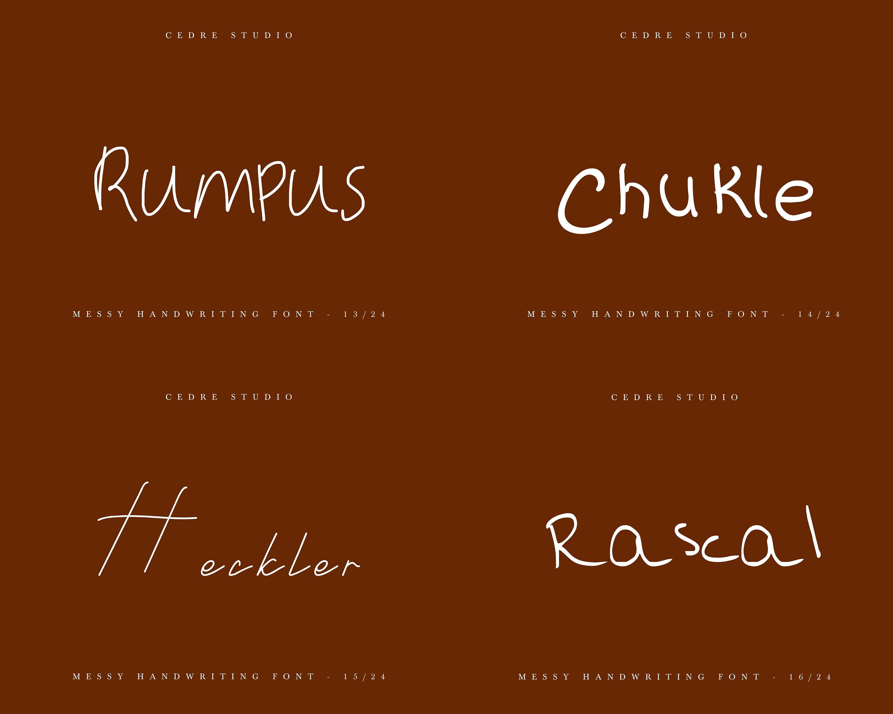 Messy Handwriting Fonts Bundle 1, Messy Handwriting Font OTF, Organic ...