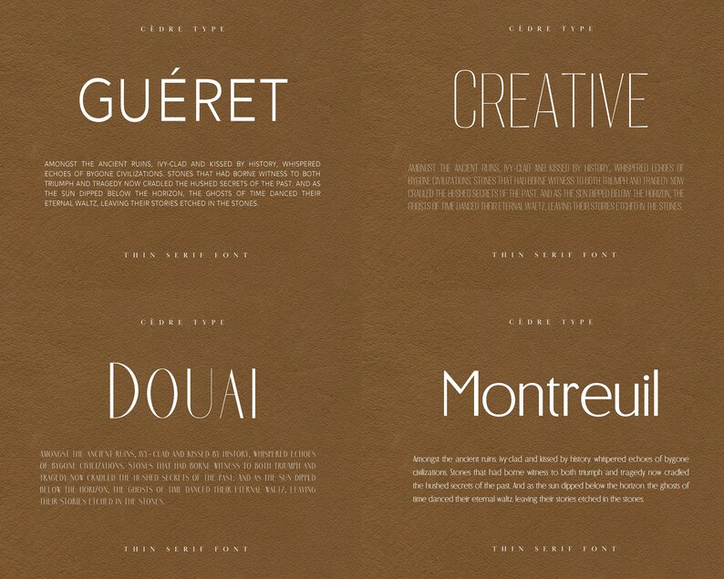 Modern Thin Sans Serif Fonts Bundle, Delicate Thin Sans Serif Font OTF, Crafting Fonts, Wedding ...