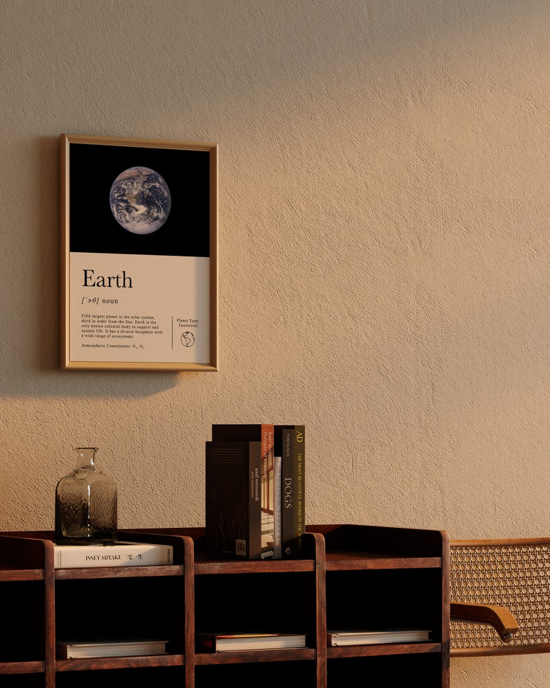 Planet Earth Print Printable Earth Wall Art Decor - Etsy