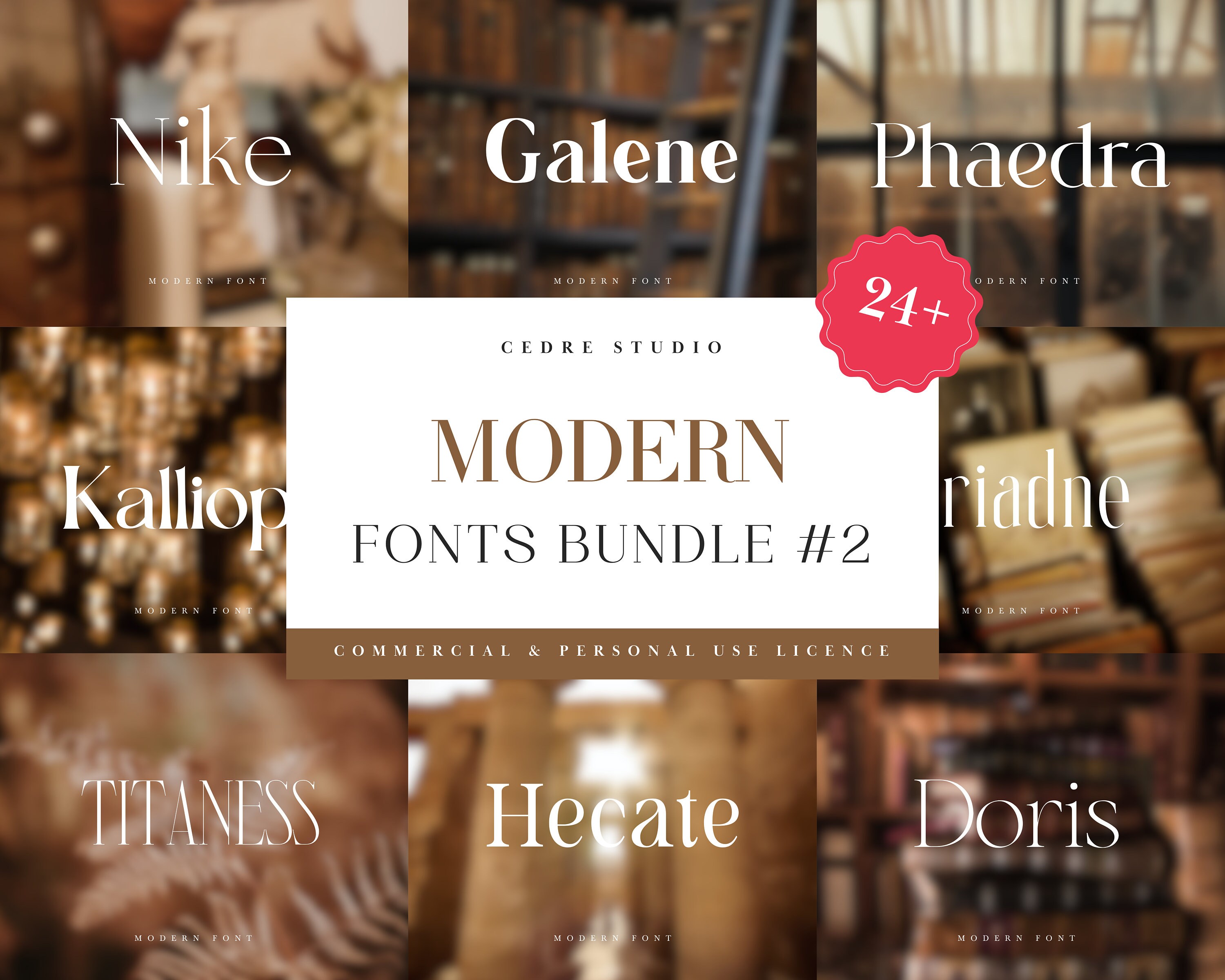 Modern Fonts Bundle 2 Elegant Modern Font OTF Birthday - Etsy