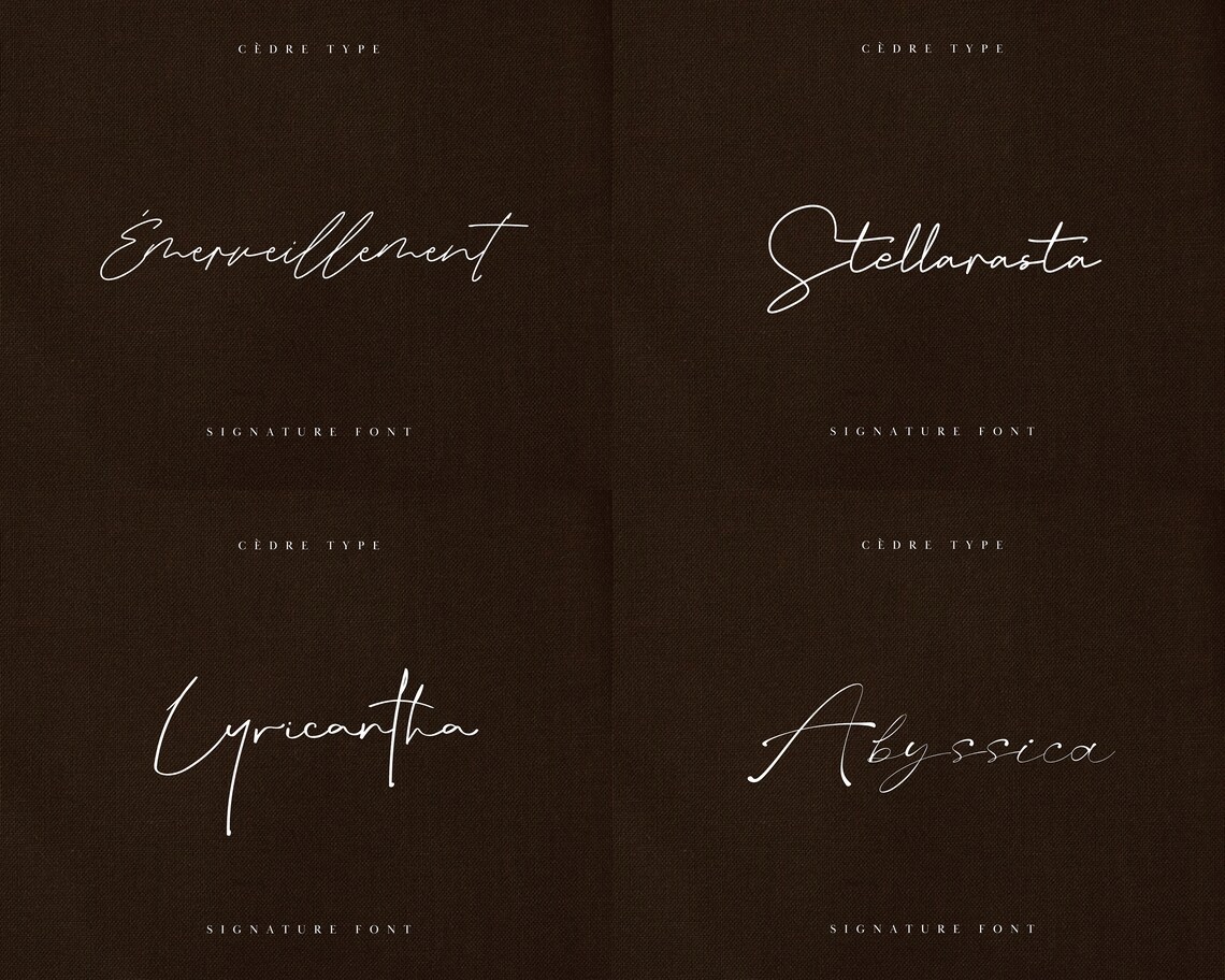 Signature Fonts Bundle 1, Handwritten Signature Font, Handwriting ...