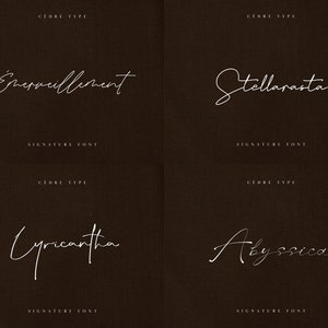 Signature Fonts Bundle 1, Handwritten Signature Font, Handwriting ...