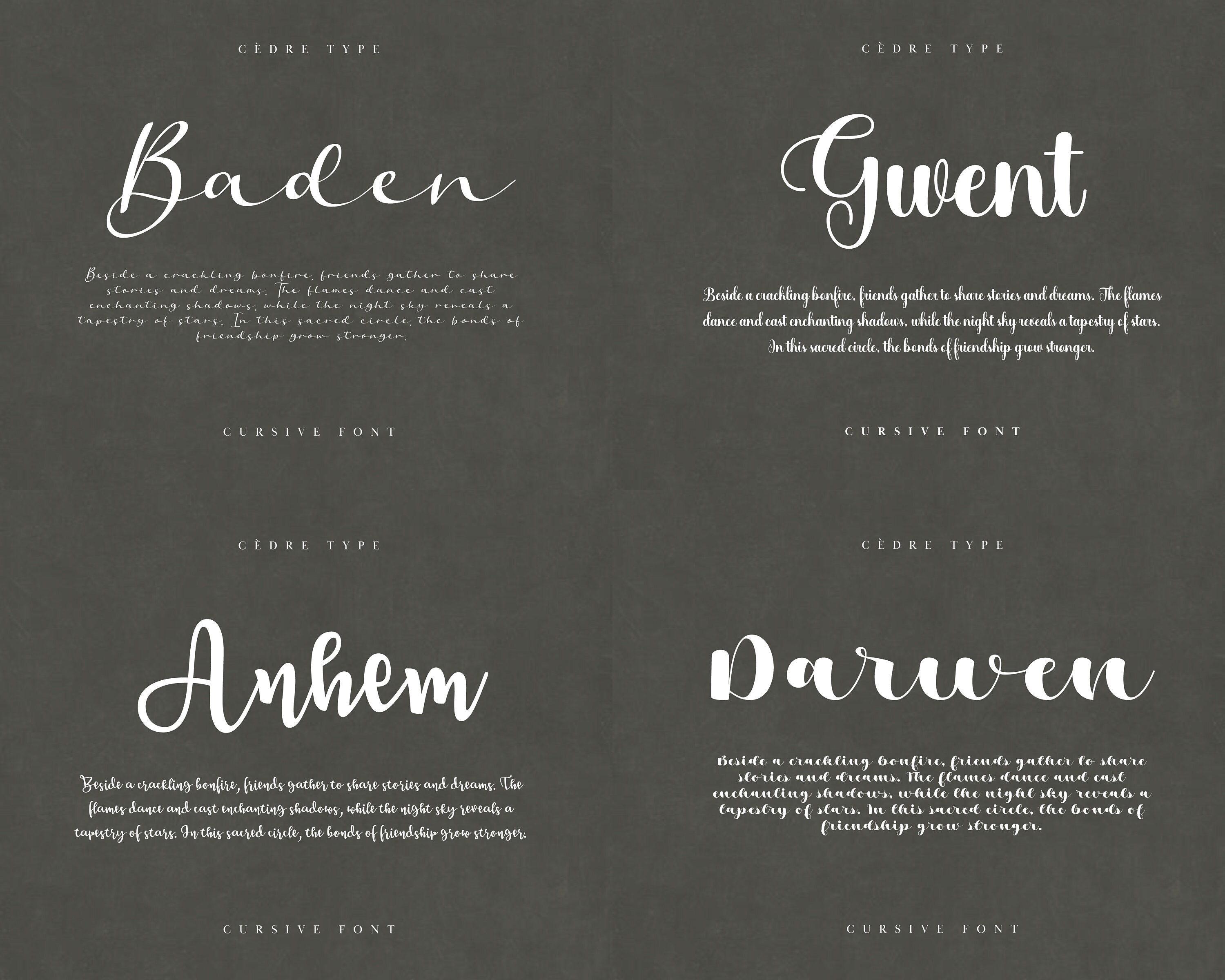 Cursive Fonts Bundle 3, Beautiful Cursive Font OTF, Procreate Fonts ...