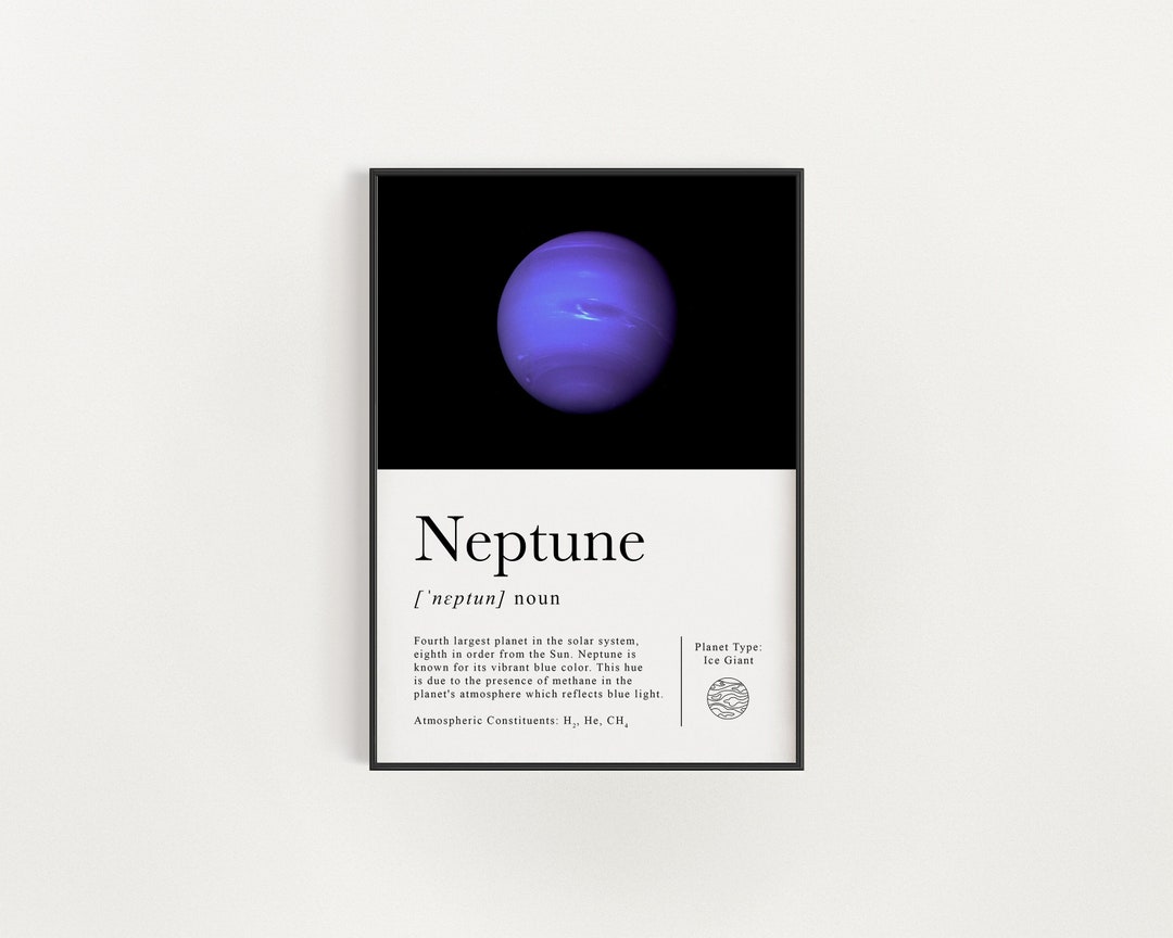 Neptune Print, Printable Neptune Wall Art Decor, Infographic ...