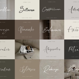 Fine Line Fonts Bundle 1, Cursive Fine Line Font OTF, Procreate Fonts ...