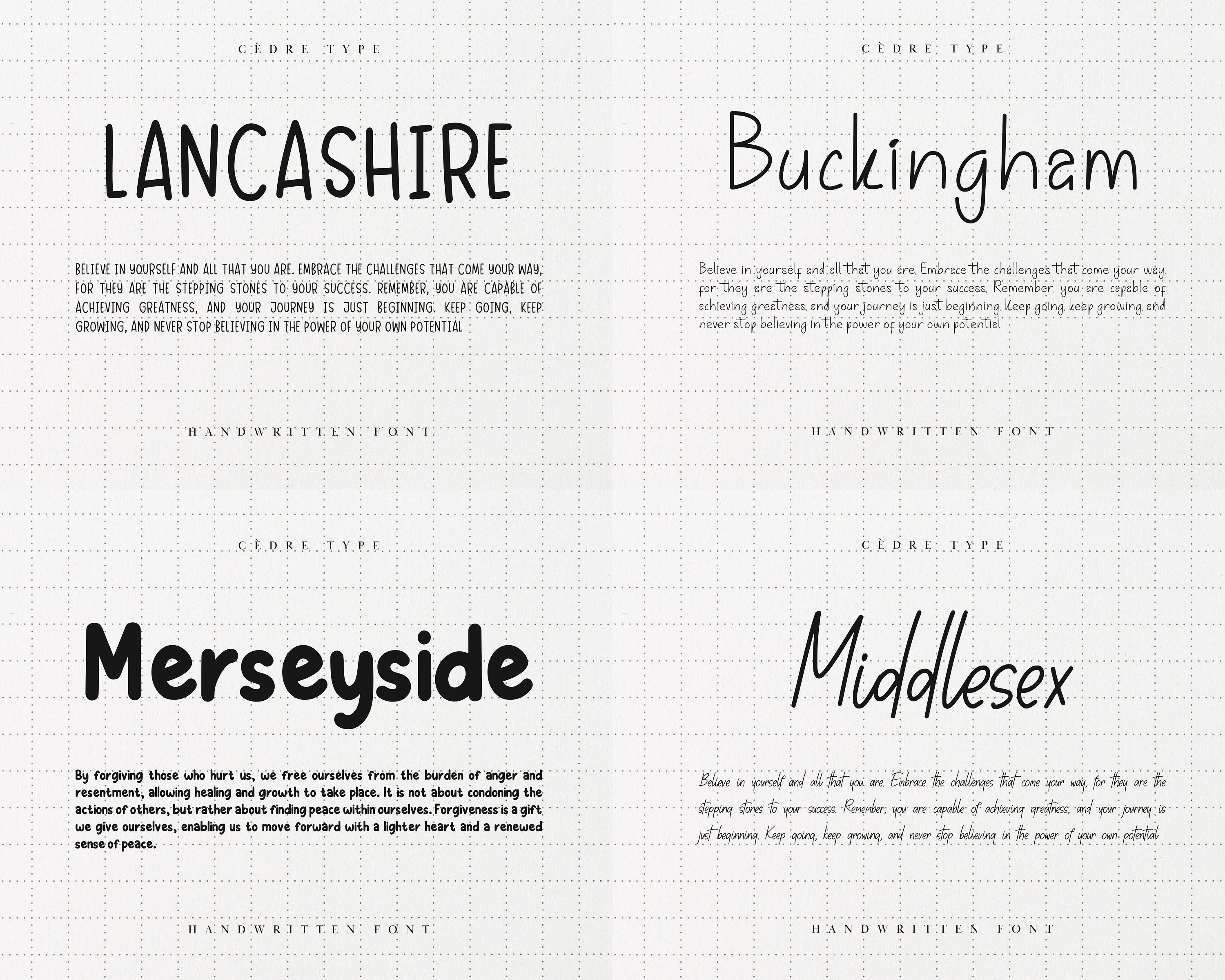 Handwritten Font Bundle, Realistic Handwritten Fonts OTF, Procreate ...