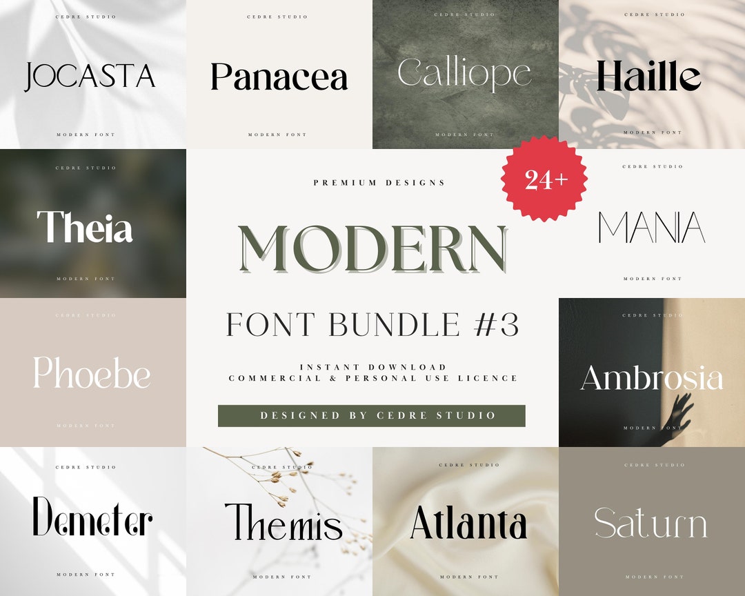 Modern Fonts Bundle 3 Elegant Modern Font OTF High End Font - Etsy