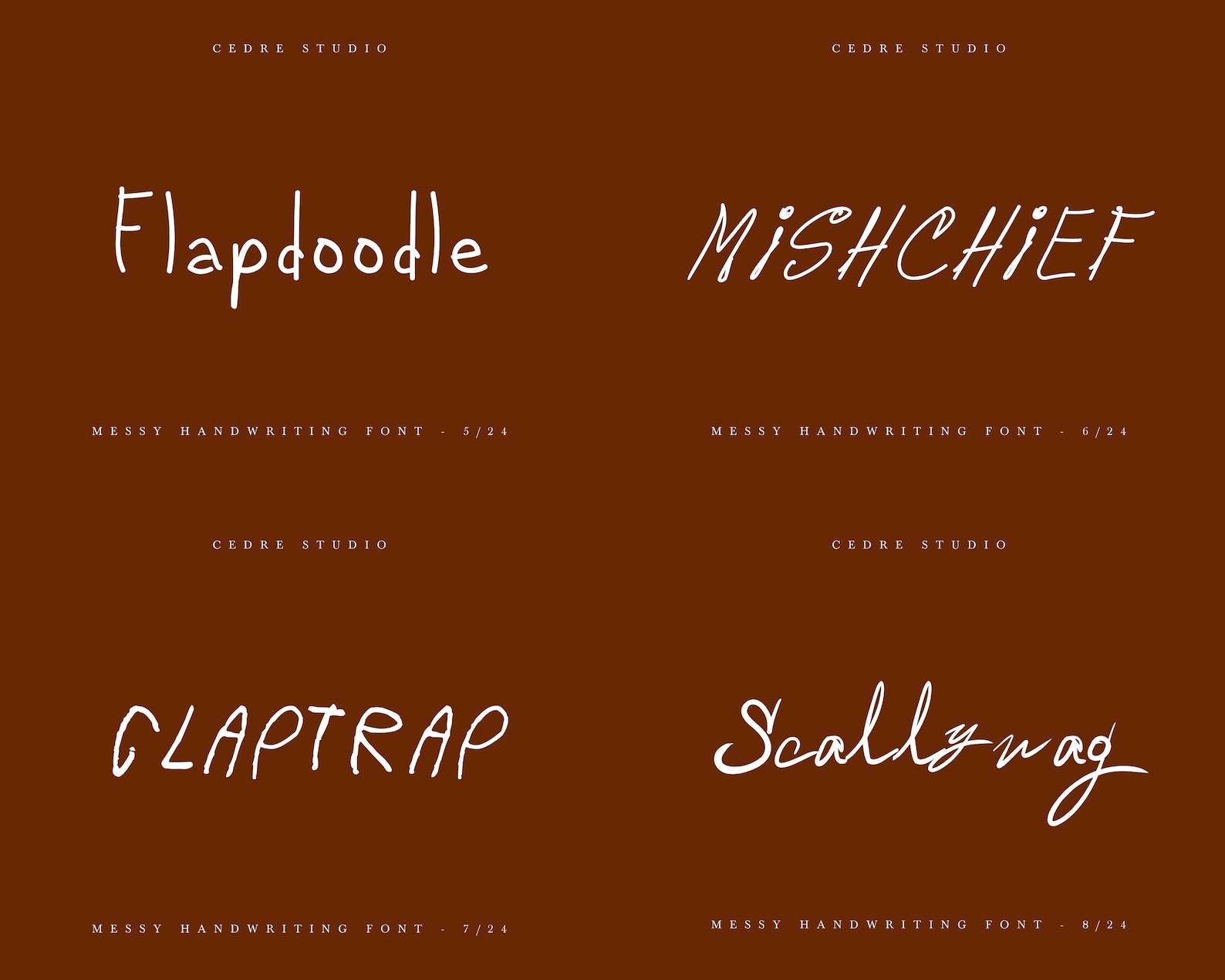 Messy Handwriting Fonts Bundle 1, Messy Handwriting Font OTF, Organic ...