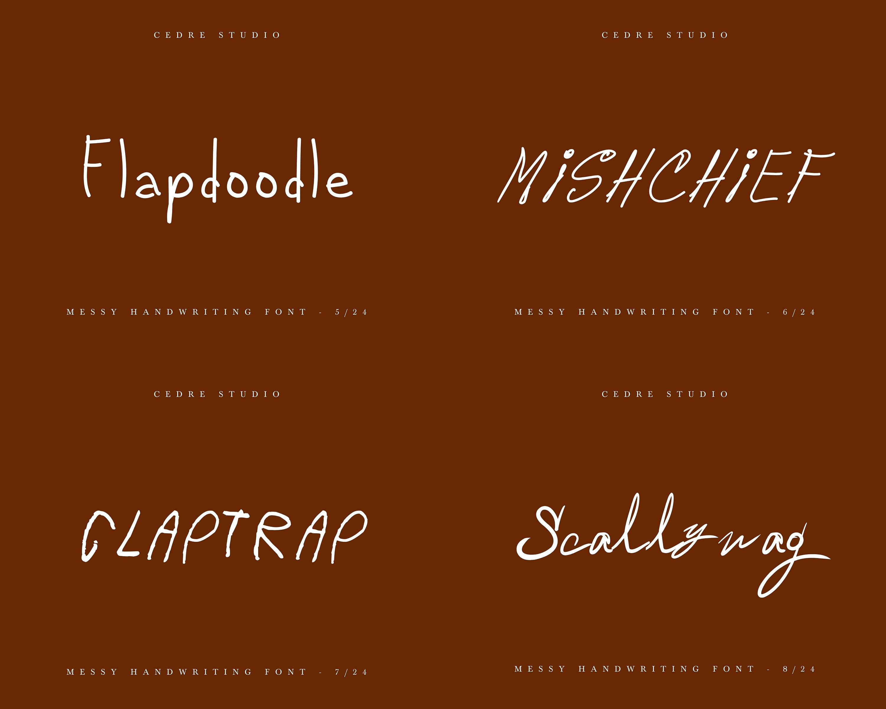 Messy Handwriting Fonts Bundle 1, Messy Handwriting Font OTF, Organic ...