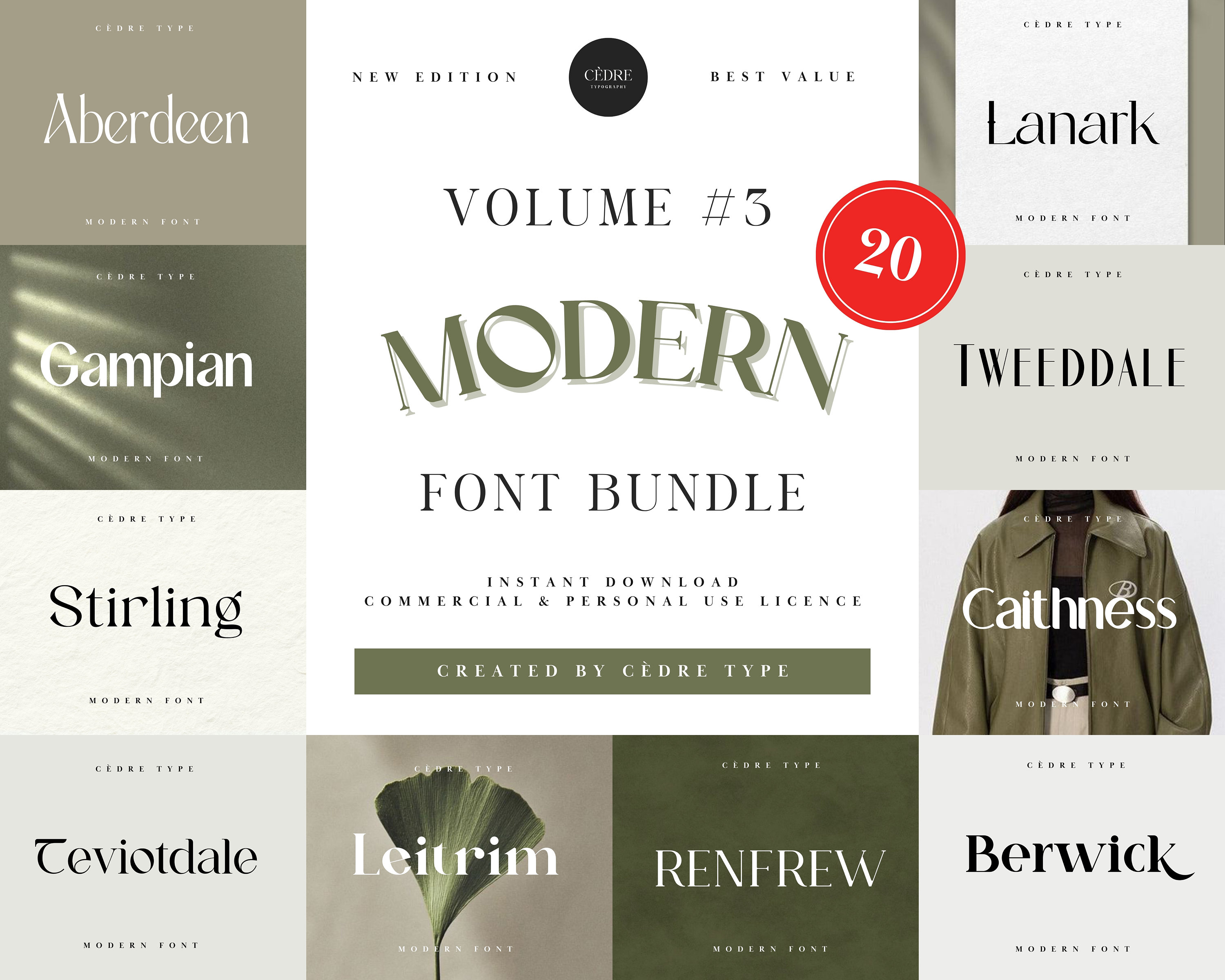 Modern Fonts Bundle 3, Elegant Modern Font OTF, High End Font, Classy ...