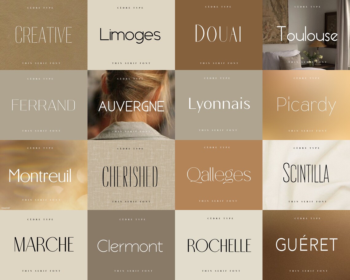 Modern Thin Sans Serif Fonts Bundle, Delicate Thin Sans Serif Font OTF ...