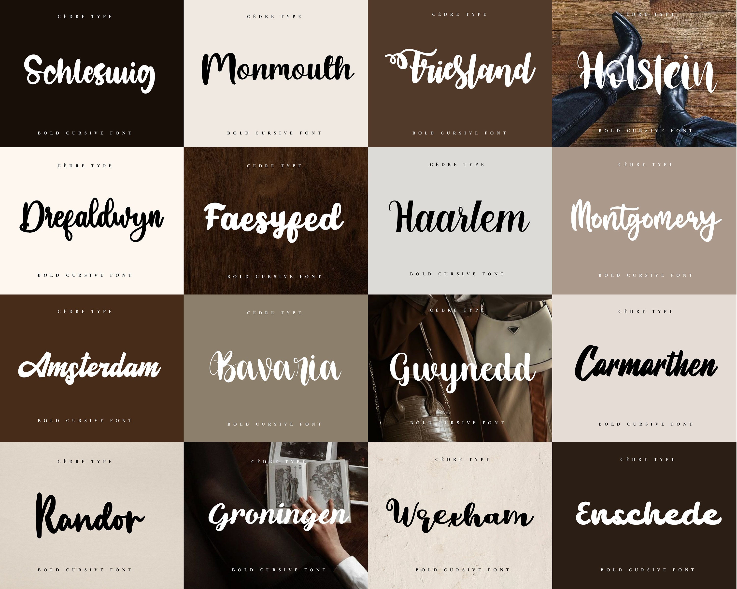 Bold Cursive Fonts Bundle 1, Bold Cursive Font OTF, Signature Font ...