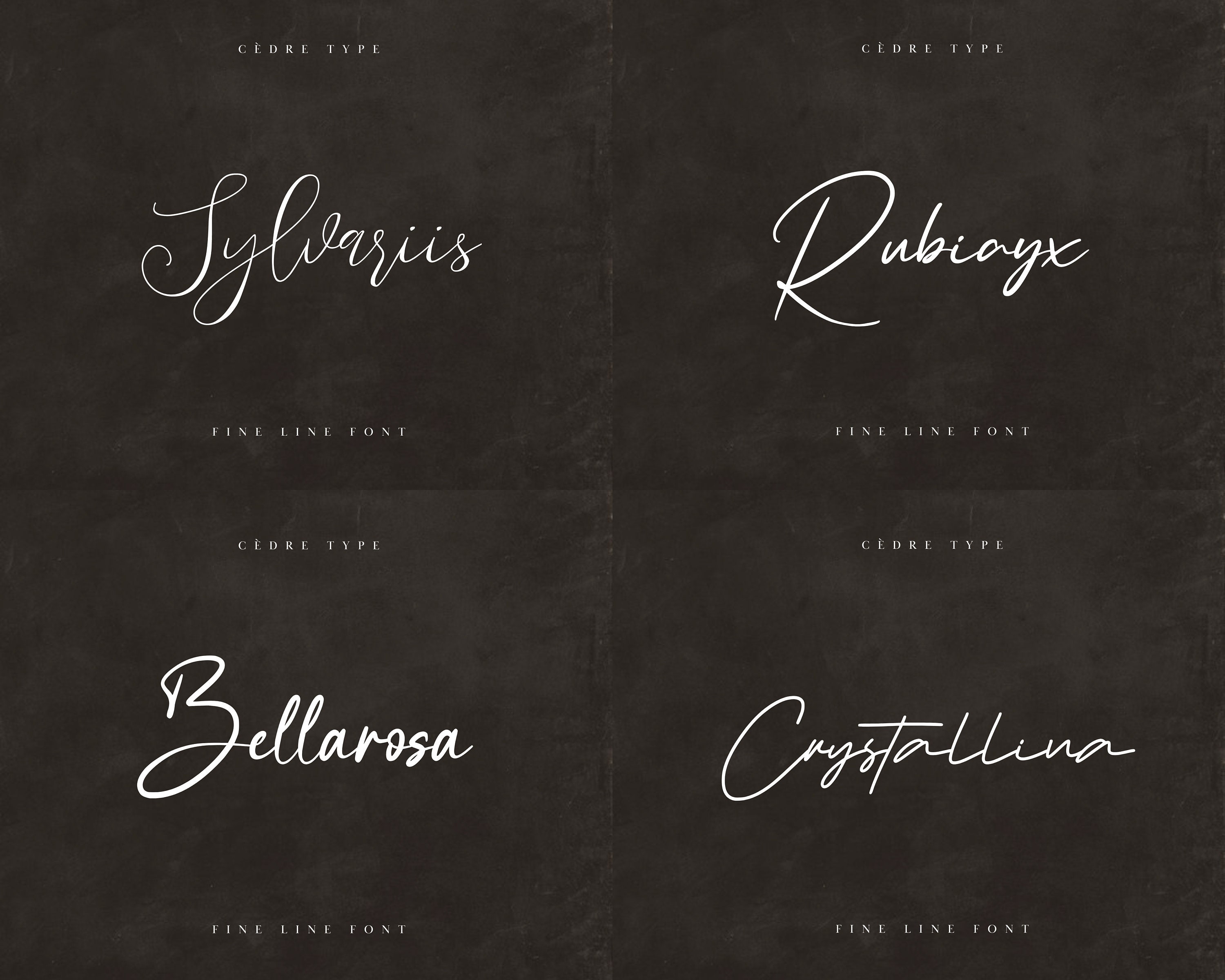 Fine Line Fonts Bundle 1, Cursive Fine Line Font OTF, Procreate Fonts ...
