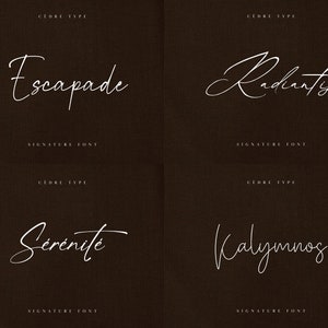 Signature Fonts Bundle 1, Handwritten Signature Font, Handwriting ...