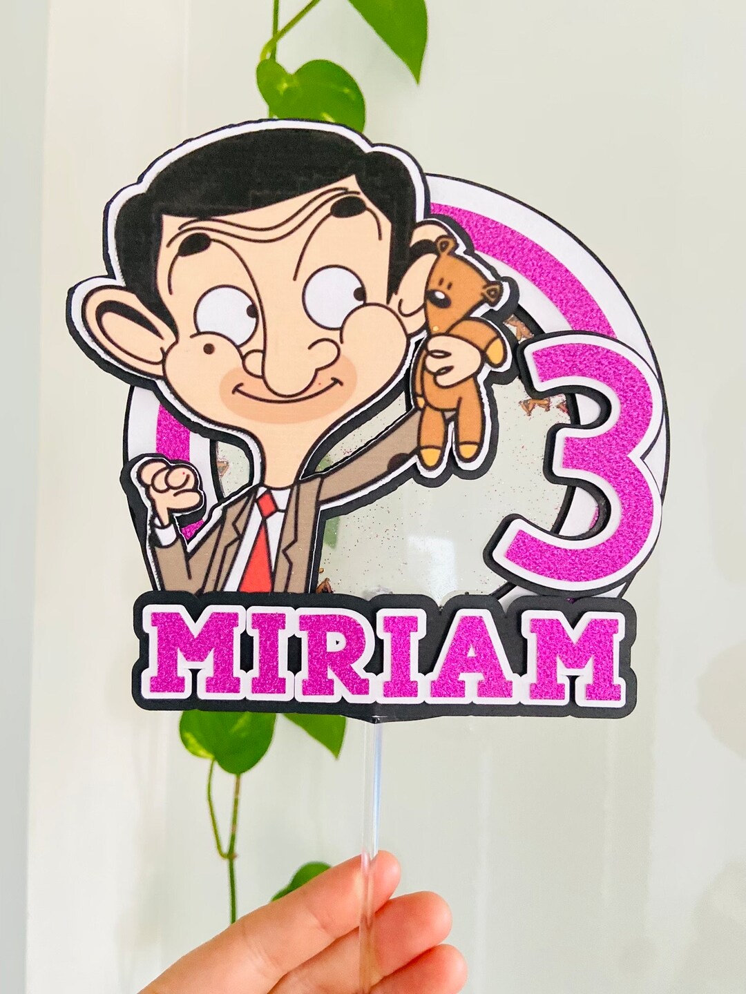 Personalised 3D Mr Bean Cake Topper Custom Cake Decoration With Any ...
