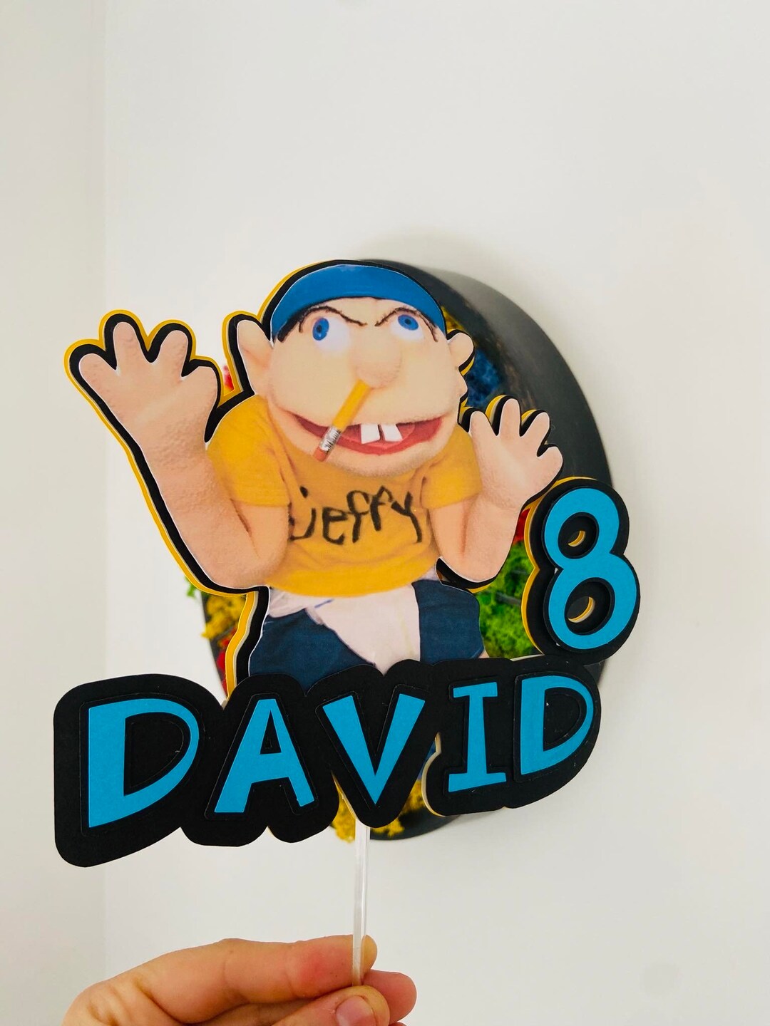 Personalised 3D Jeffy Cake Topper Custom Cake Decoration With Any Name ...