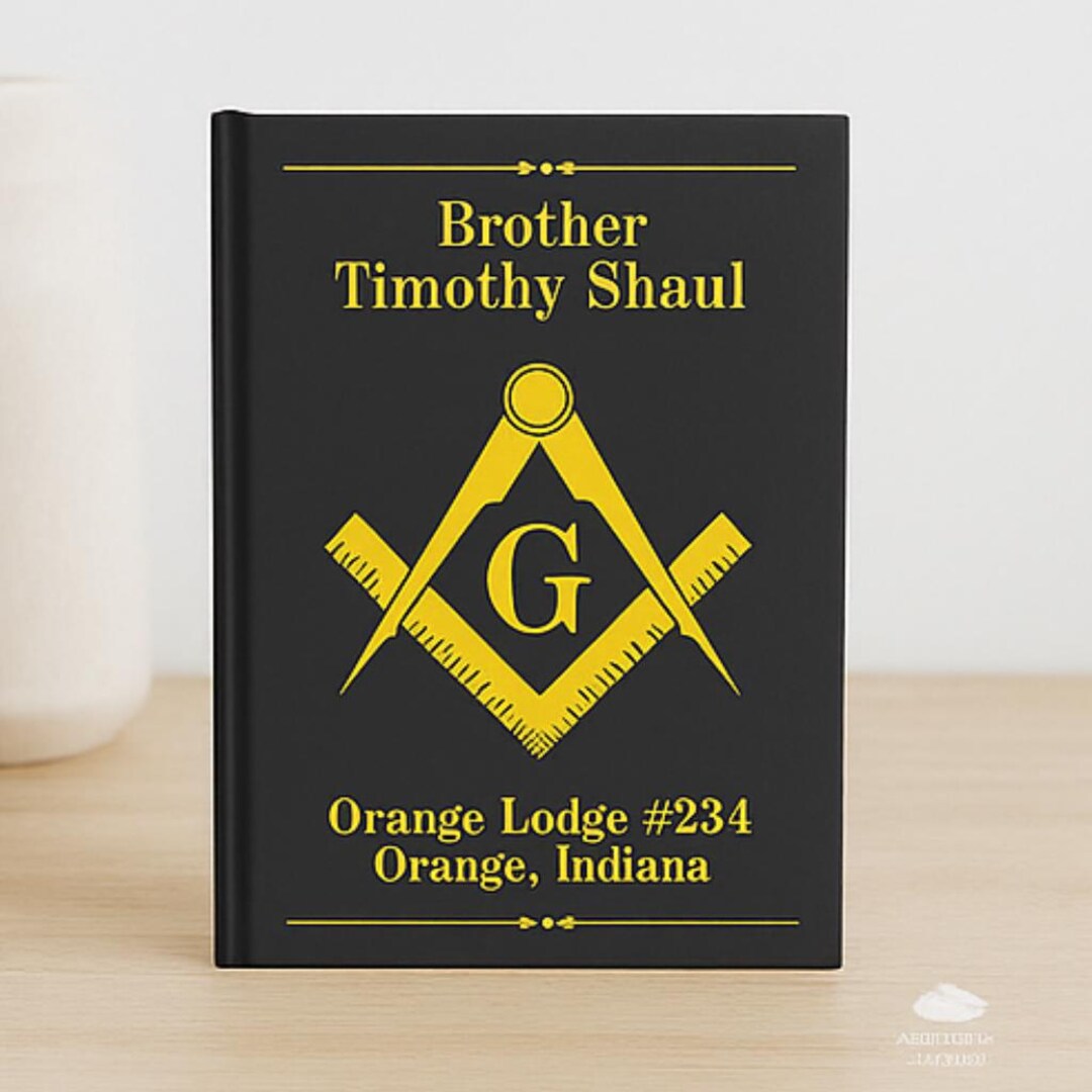 Custom Masonic Journal for Lodge Members Personalized Freemason ...