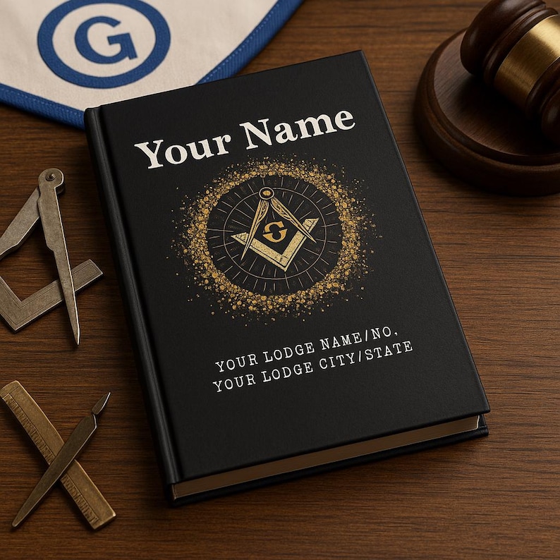 Custom Freemason's Journal - Personalized Masonic Notebook Unique Lodge ...