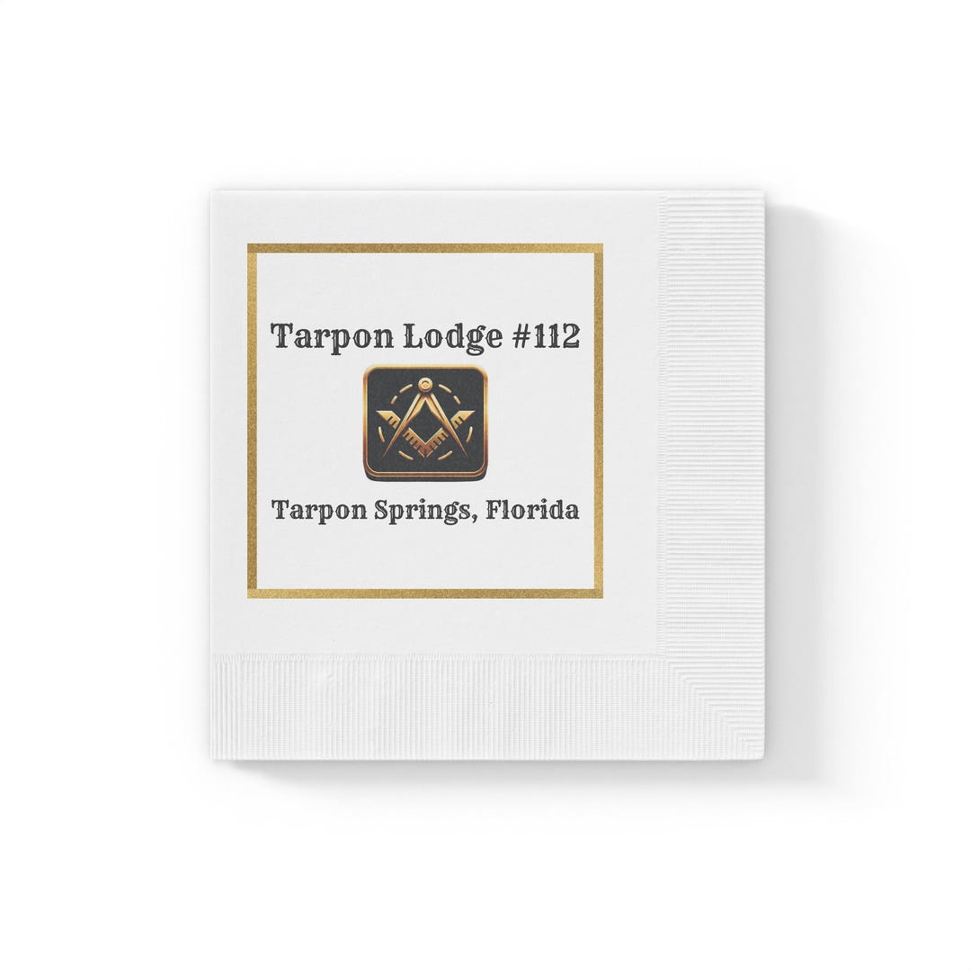 Custom Masonic Lodge Napkins | Personalized Freemason Tableware for ...