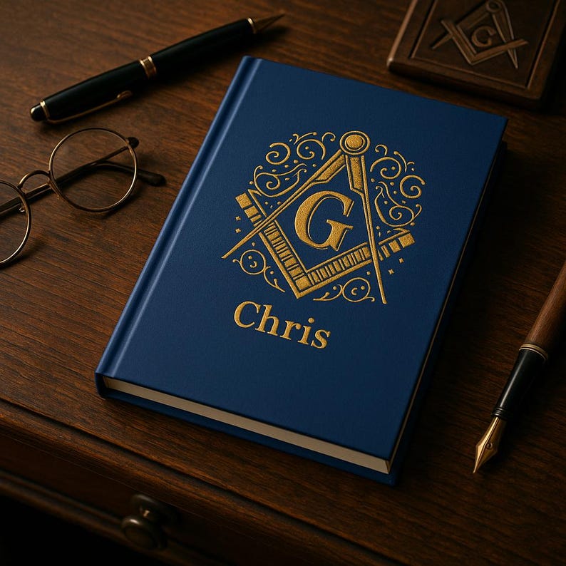 Custom Masonic Hardback Journal | Personalized Matte Hardcover Notebook ...