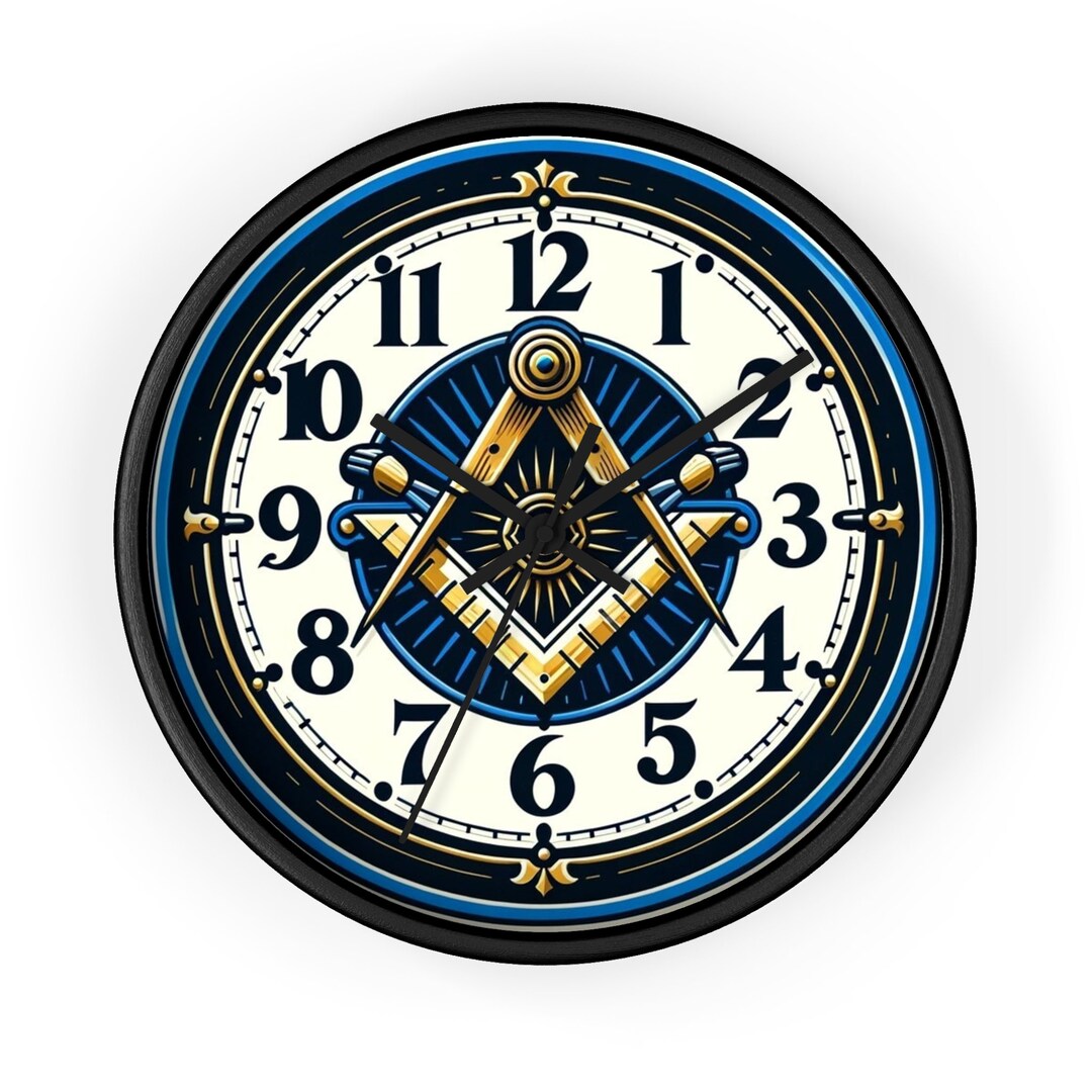 Freemason Wall Clock - Exclusive Masonic Mason Lodge Timepiece - Etsy